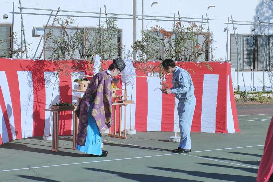 朝礼＆安全祈願祭を実施しました！ - 田部井建設株式会社 - TABEI CORPORATION